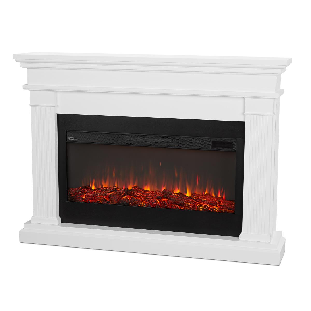 Real Flame Beau Mantel with Landscape Electric Fireplace - 8080E-W – ADDCO Electric Fireplaces