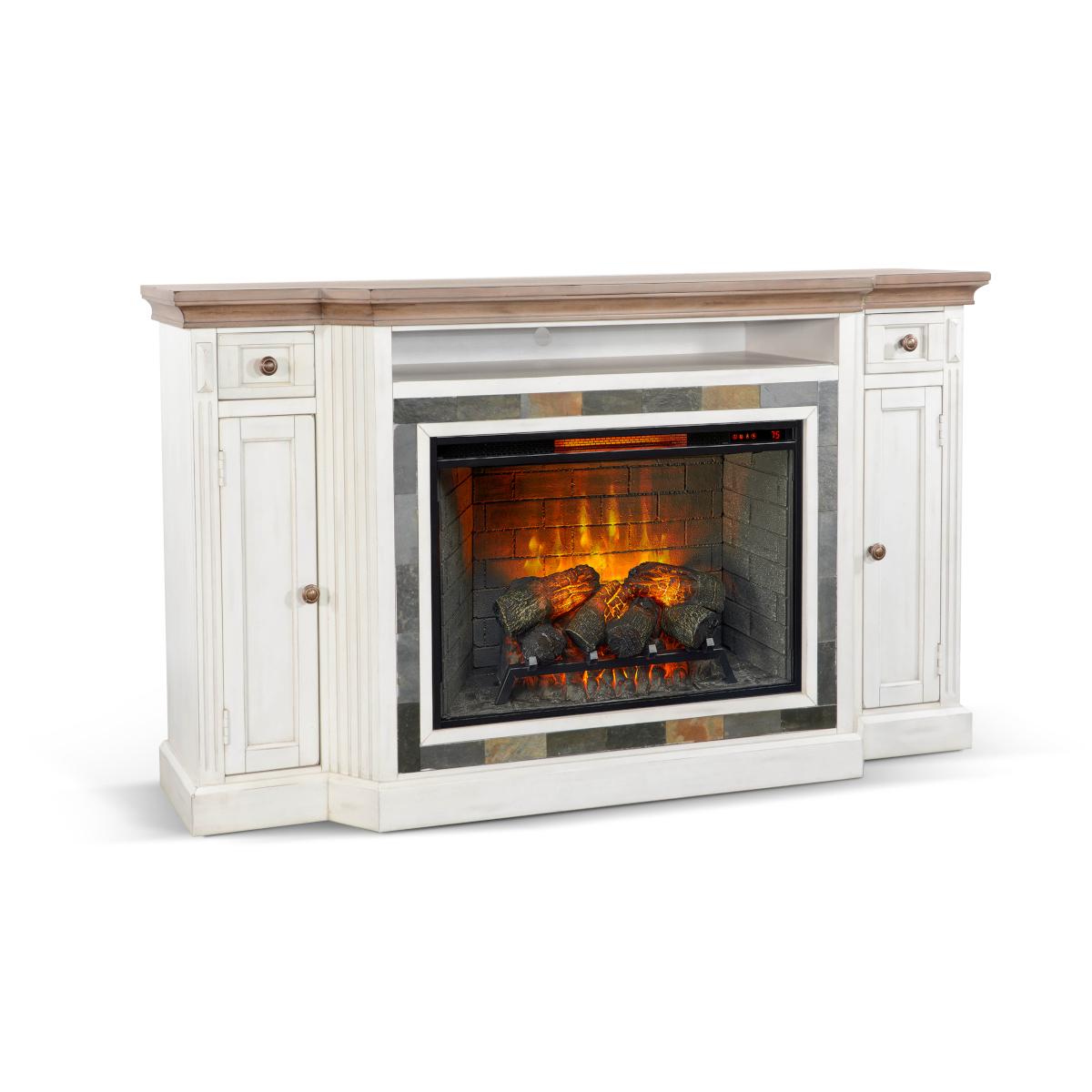 Sunny Designs TV Console w/ Fireplace Insert Option - 3650MB – ADDCO ...
