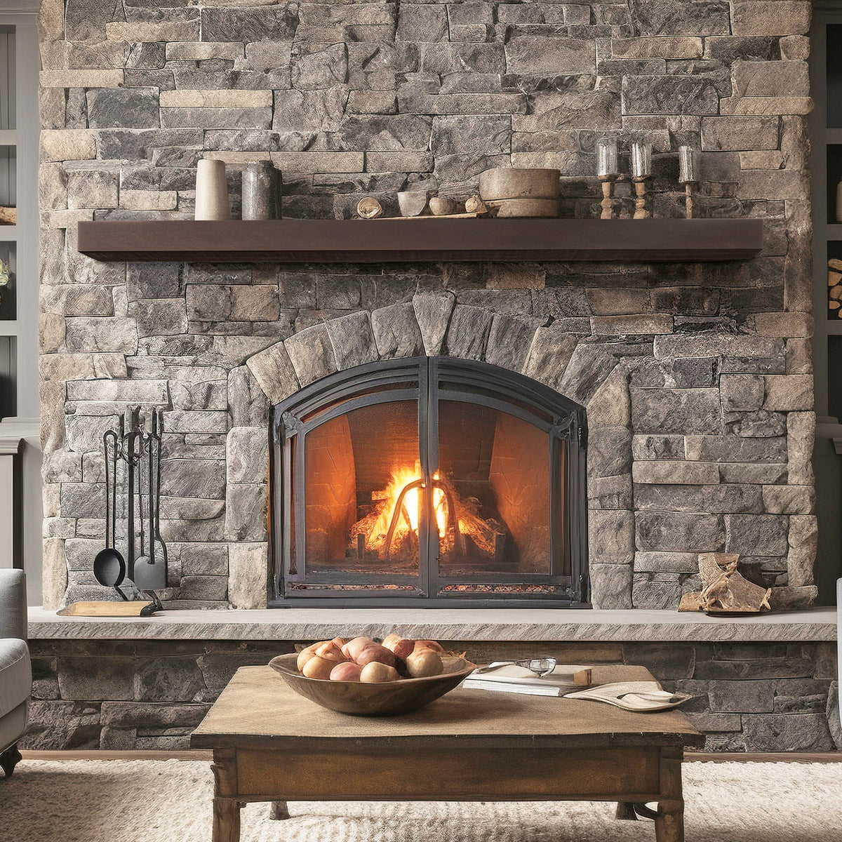 Fireplace Mantel Beam | ADDCO Electric Fireplaces