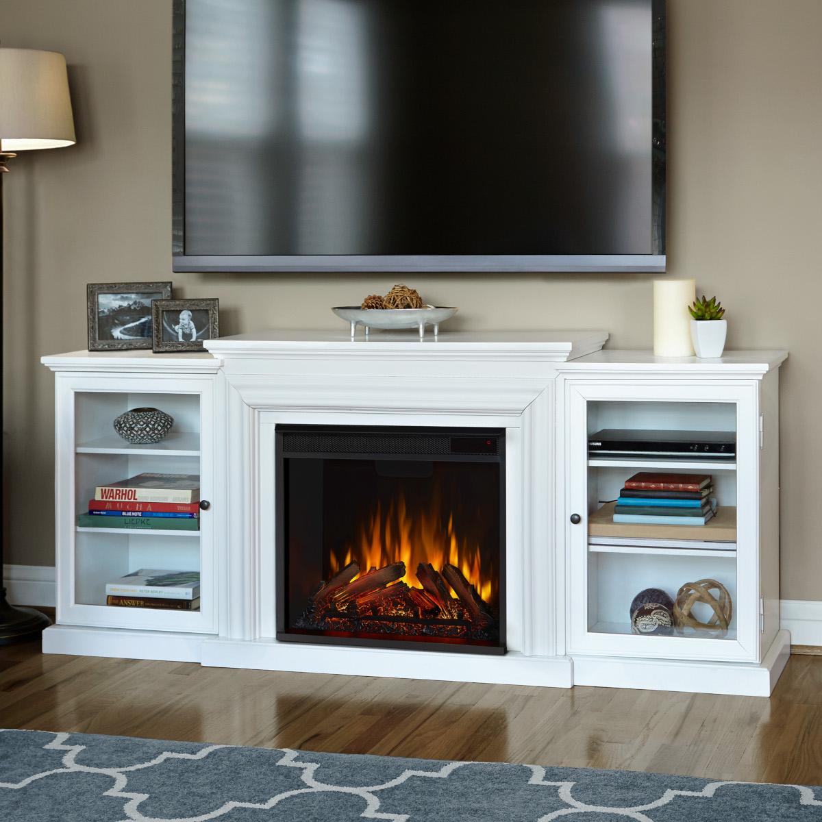Electric fireplace media cabinet store